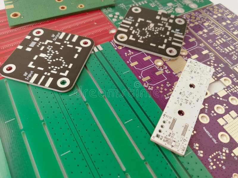 Various Color PCB Projects Close Up Stock Photo - Image of panel, green ...