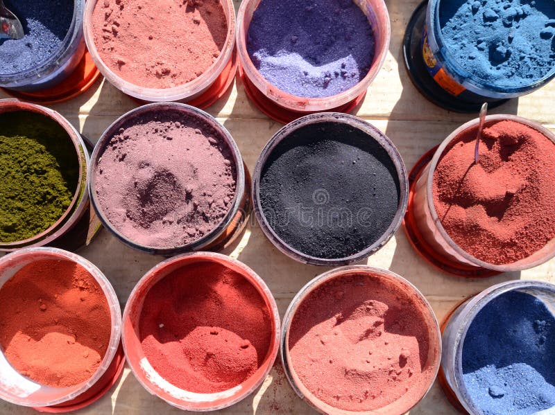 Various color pigments stock image. Image of fabric, wall - 52755599
