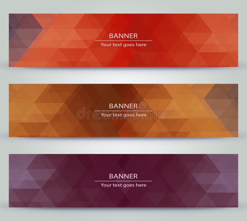 Various Color Polygonal Banner Stock Vector - Illustration of banner ...