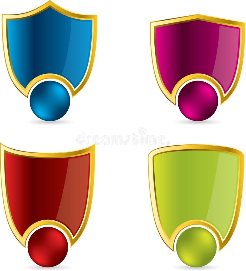 Shields stock vector. Illustration of icon, elegance - 10702405
