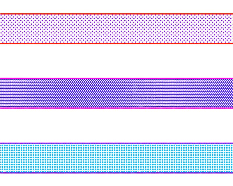 Various Color Straight Lines and Paint Patterns in Mesh Pattern, Star ...