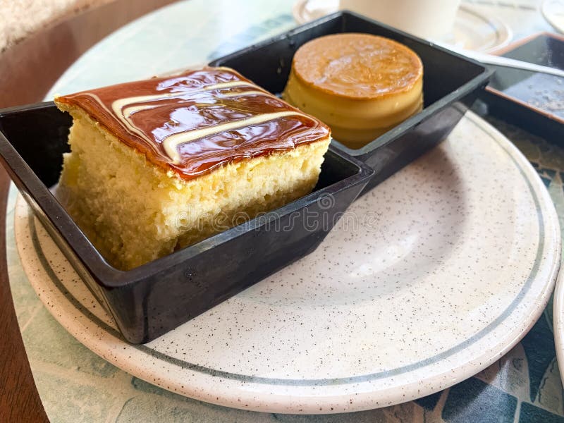 Various Colored Cakes on Plates. Sweet Desserts. Studio Photo Stock ...