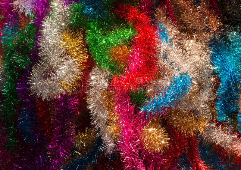 Various Colored Christmas Decorations in the View Stock Image - Image ...