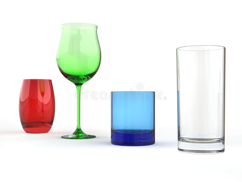 Various colored glasses stock image. Image of full, closeup - 59010159