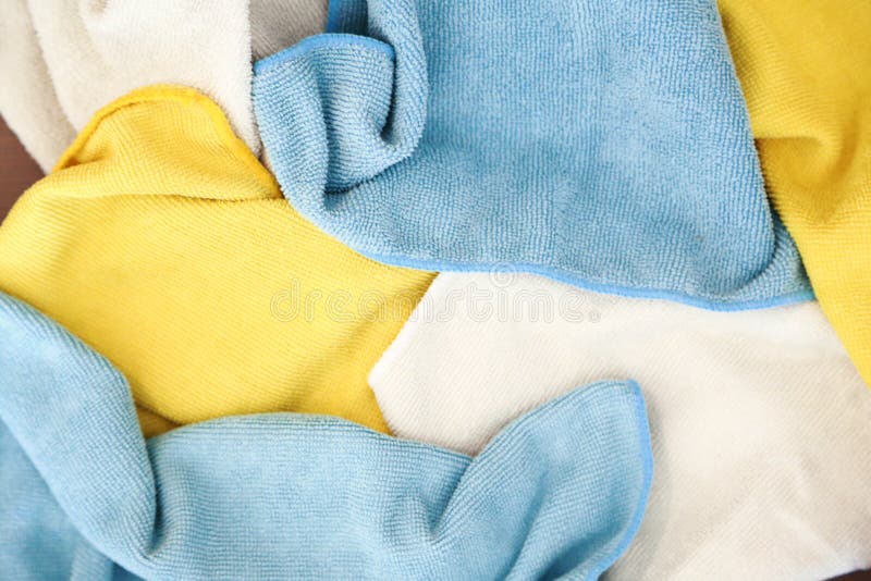 Various Colored Microfiber Cloths Stock Image - Image of cloths, heart ...