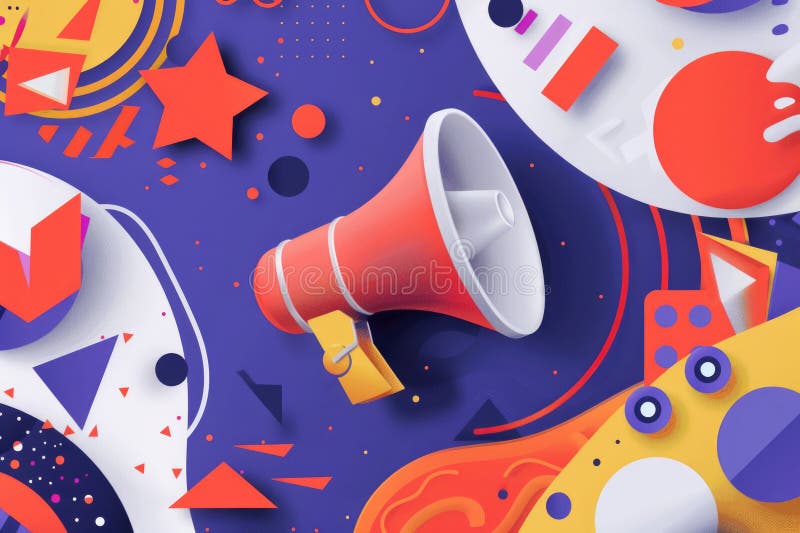 Various Colored Objects on a Vibrant Purple Backdrop. Suitable for a ...