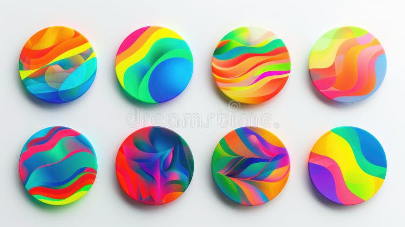 Various Colored Plates Arranged Neatly on a White Tabletop. Suitable ...