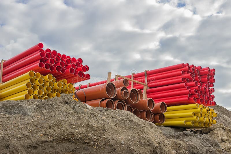 Various colored pvc pipes stock illustration. Illustration of ...