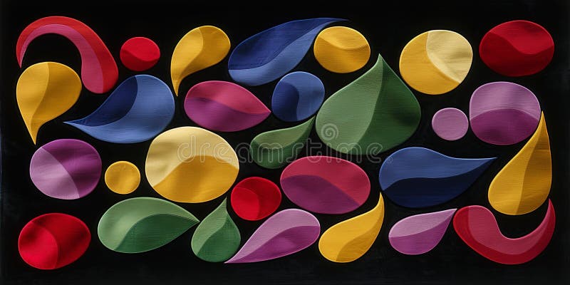 Various Colored Shapes Arranged Together in a Group Stock Illustration ...