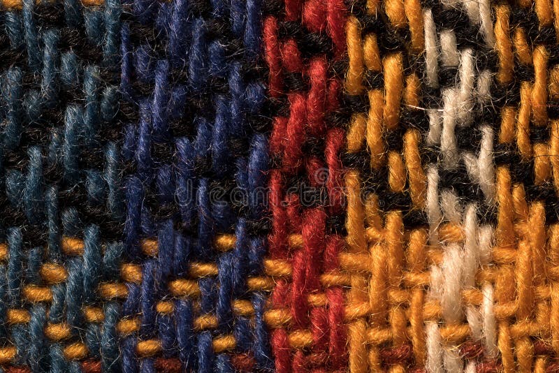 Various Colored Wool Threads Tissue Pattern Macro Closeup Stock Image ...