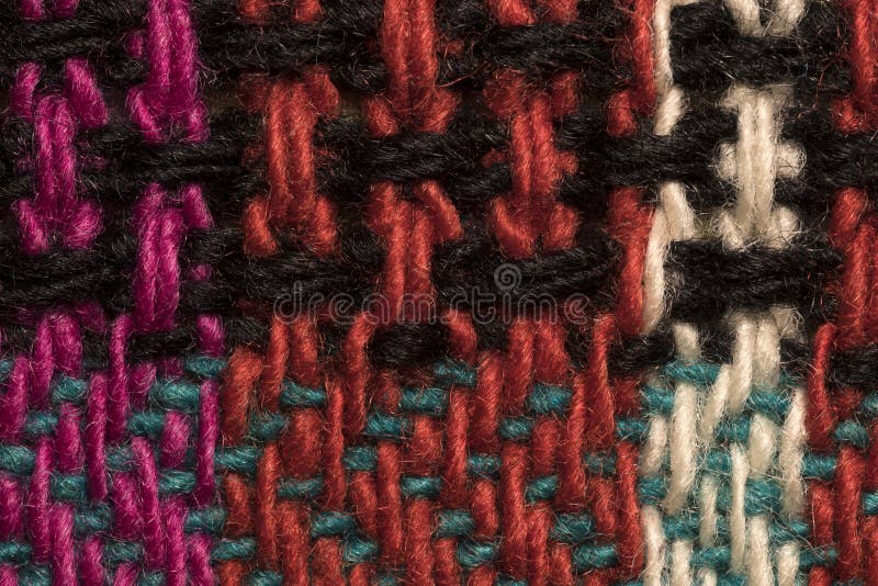 Various Colored Wool Threads Tissue Pattern Macro Closeup Stock Photo ...