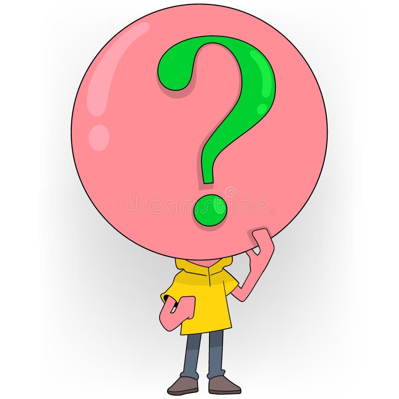 VARIOUS COLORFUL CHARACTERS with QUESTION MARKS SYMBOLIZING CURIOSITY ...