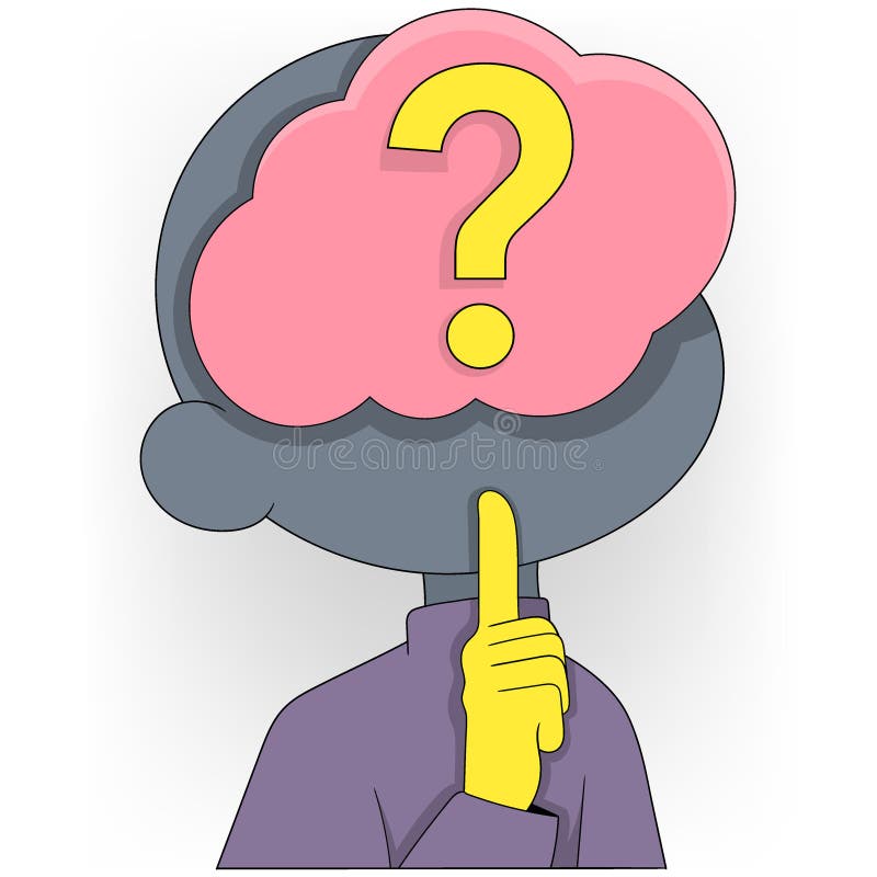 VARIOUS COLORFUL CHARACTERS with QUESTION MARKS SYMBOLIZING CURIOSITY ...