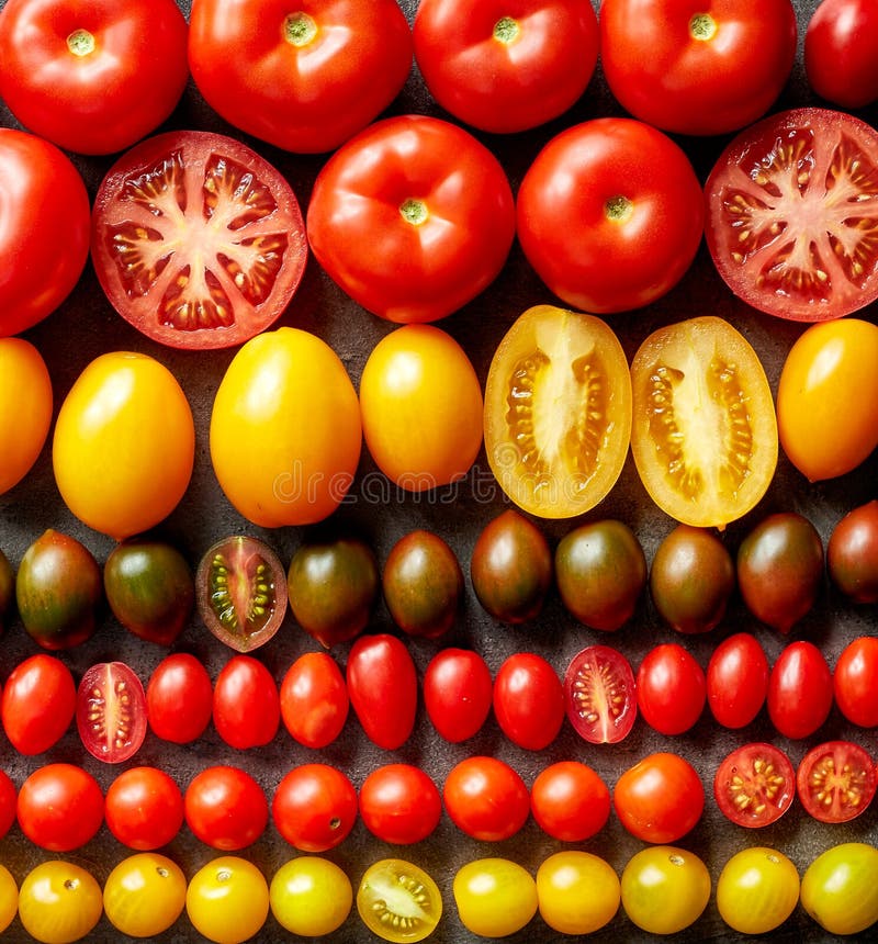 Various colorful tomatoes stock image. Image of group - 79506393