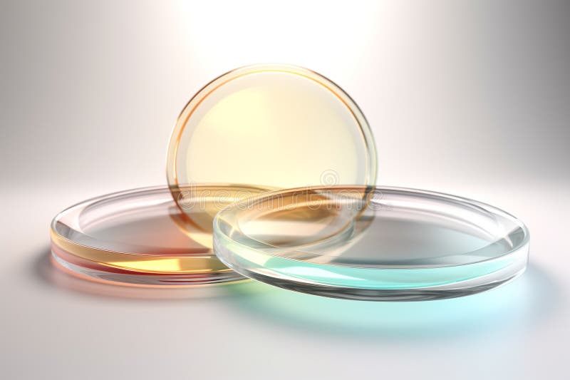 Transparent Glass Plates with Light Diffraction of Spectrum Colors ...