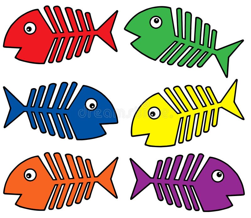 Various fishbones stock vector. Illustration of profile - 5659749
