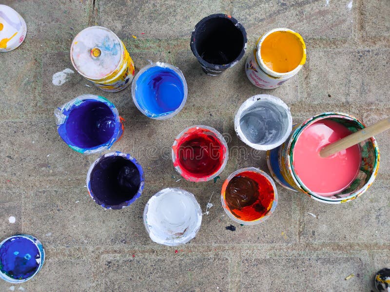 Various Colors of Paint To Paint Stock Image - Image of yellow ...