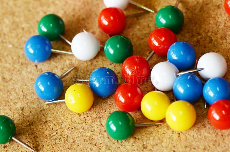 Various Colors of Pins. stock photo. Image of metal, plastic - 31877532