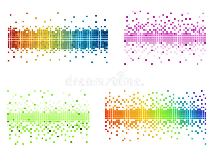 Various colors pixel stock illustration. Illustration of computer - 9203199