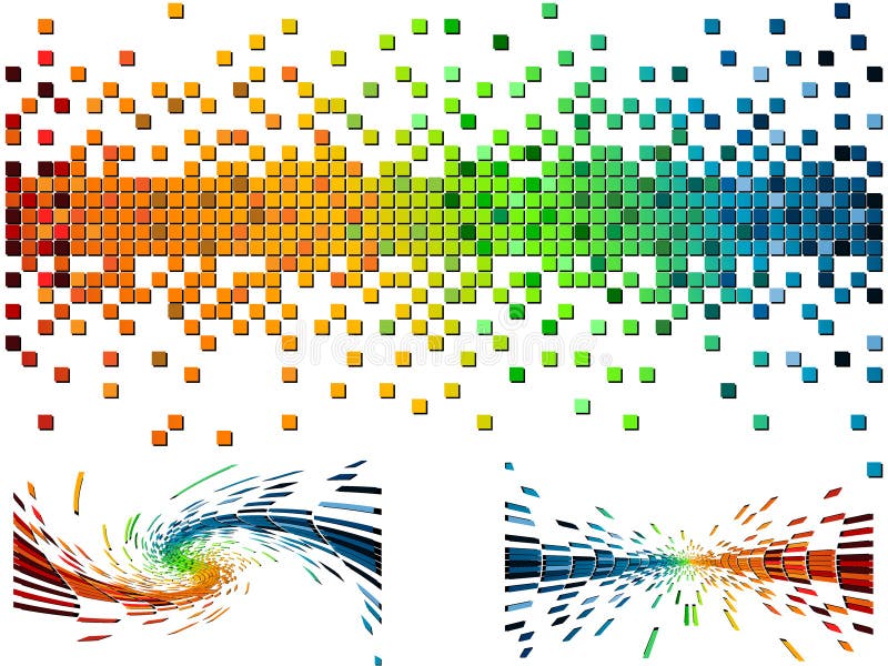 Various colors pixels stock vector. Illustration of display - 7689132