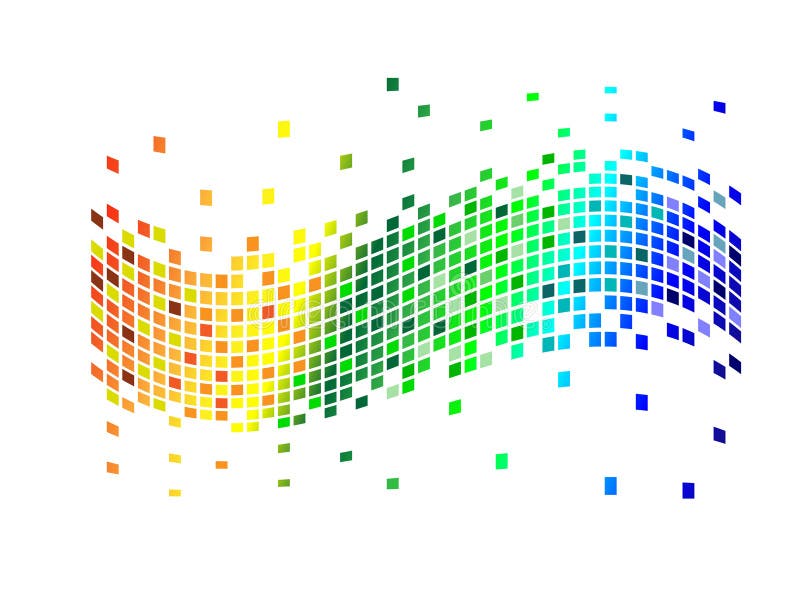 Various colors pixels stock vector. Illustration of point - 7689133