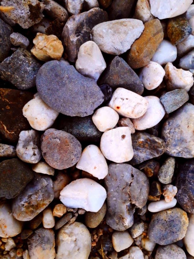 Various Colors, Shapes, Sizes of Rocks on the Ground Stock Image ...