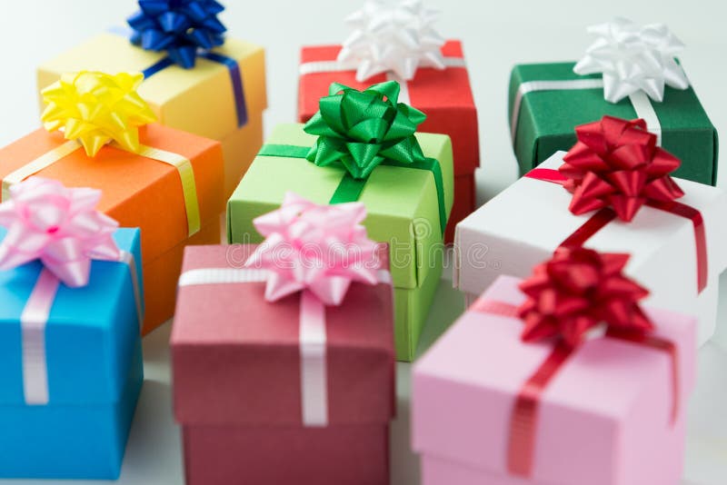 Various colour gift boxes stock photo. Image of christmas - 34637708