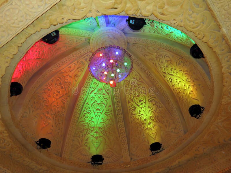 Durga Puja Pandal Decoration in North Bengal Stock Image - Image of ...