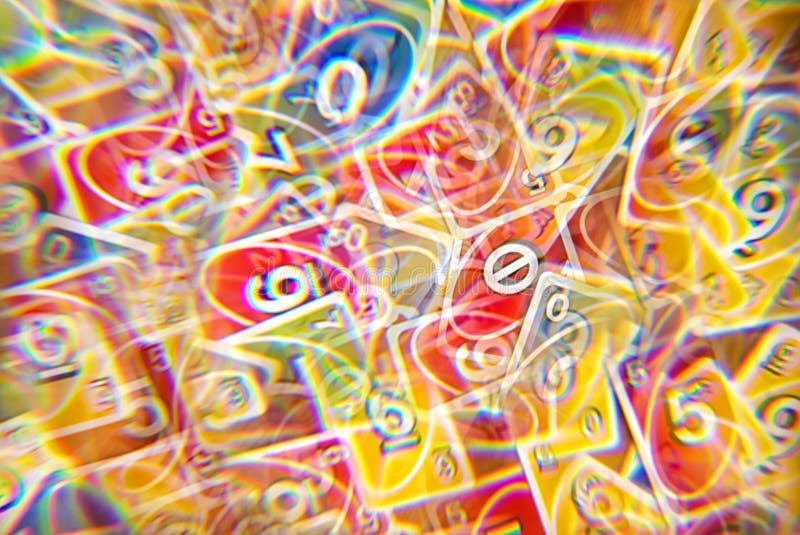 Colourful Uno Cards Viewed through Multifaceted Cut Glass. Abstract ...