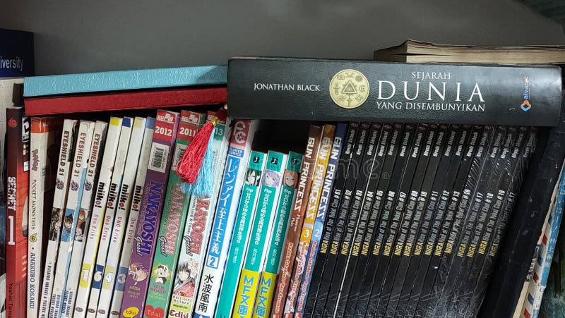 Various Comics and Books Placed on the Bookshelf Editorial Stock Photo ...