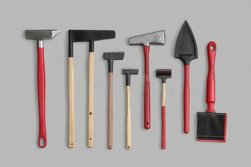 Various Computer Tools and Devices Displayed on a Gray Surface Stock ...