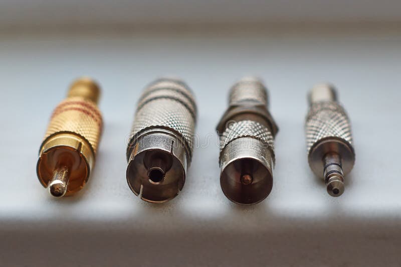 Various Connectors for Transmitting RF Signals. Stock Photo - Image of ...