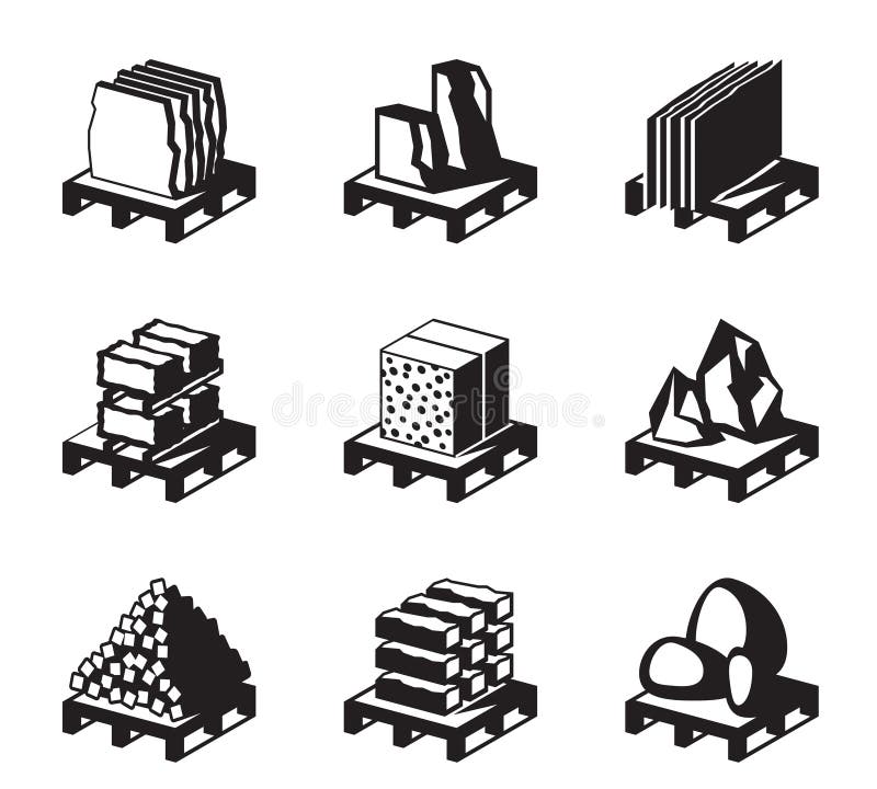 Various Construction and Building Materials Stock Vector - Illustration ...