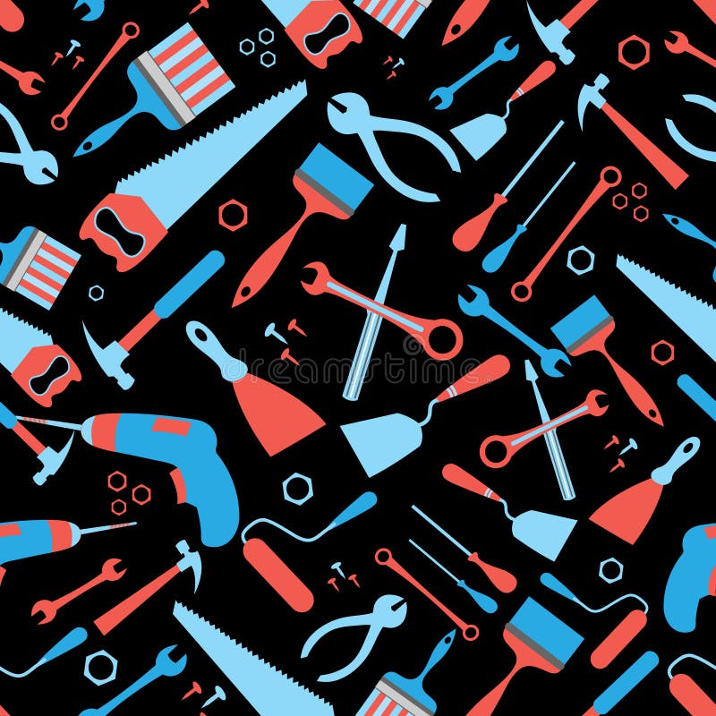 Various construction tools stock illustration. Illustration of ...