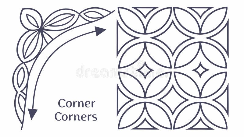 Various Corner Patterns, Versatile Decorative Elements, Design Variety ...