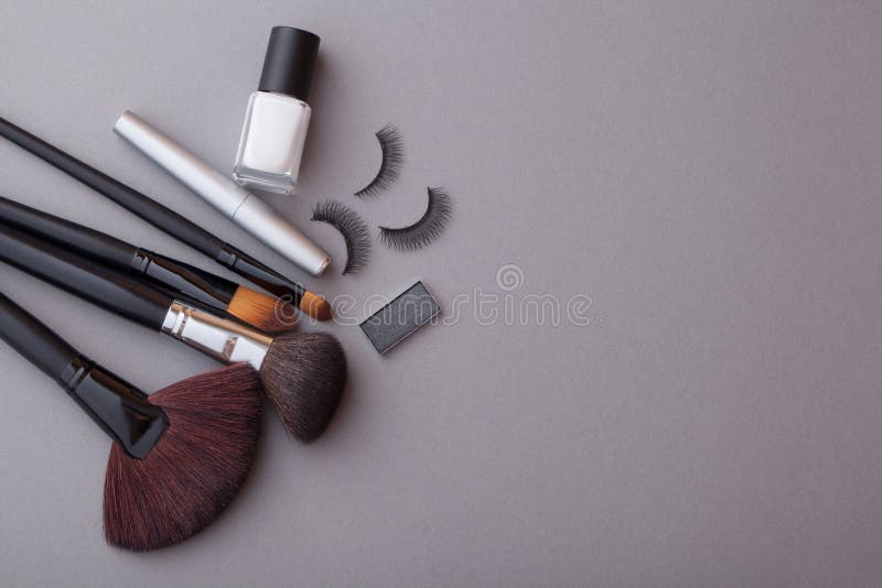 Various cosmetics. stock photo. Image of shadows, makeup - 70544058