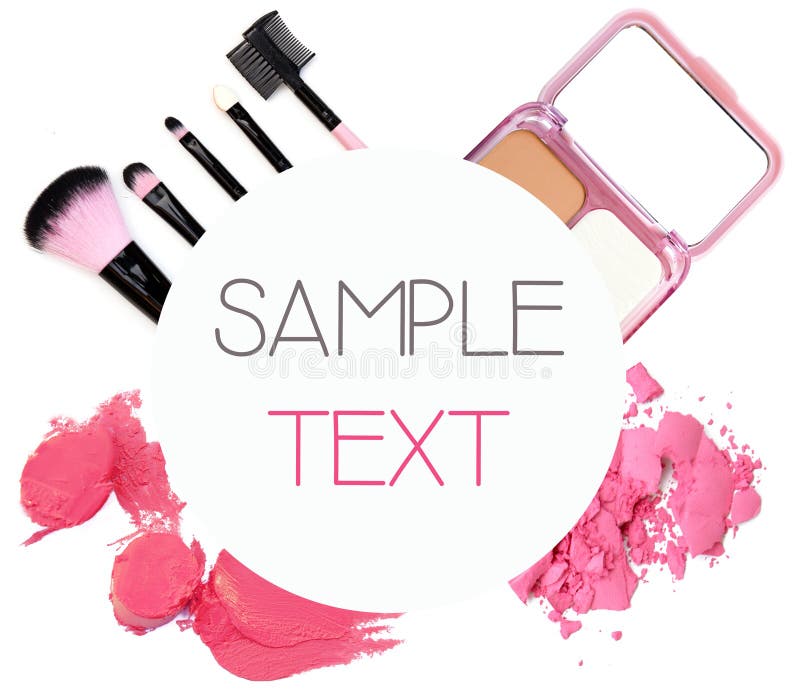 Various Cosmetics Isolated Over White. Stock Photo - Image of fashion ...