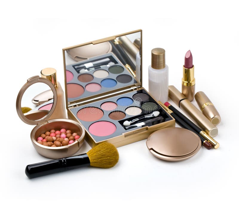 Various cosmetics stock photo. Image of powder, face - 25306126