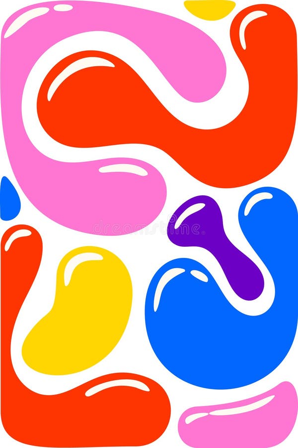 Various Creative Liquid Blob Elements Stock Vector - Illustration of ...