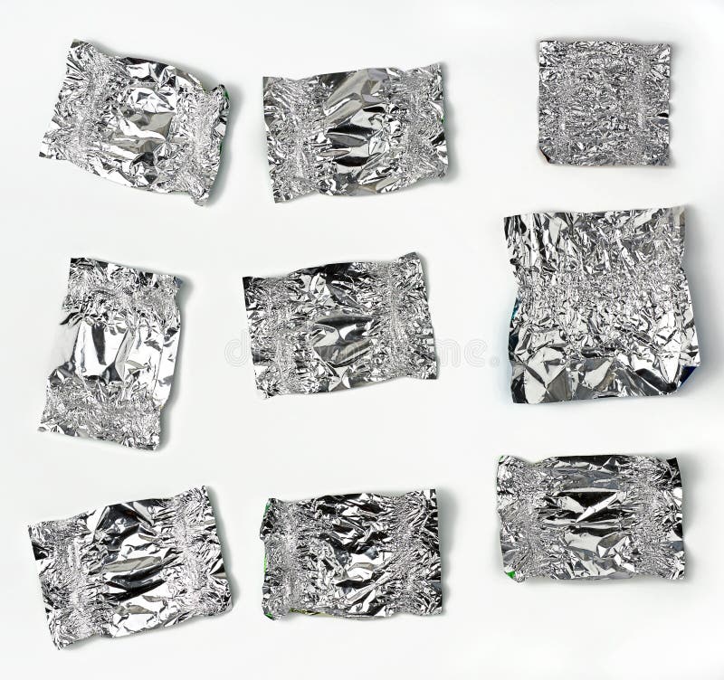 Crumpled Candy Wrappers Texture, Foil Stock Photo - Image of nutrition ...