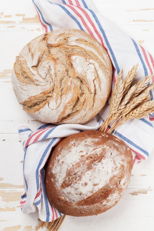 Various crusty bread stock image. Image of table, cooking - 122733165