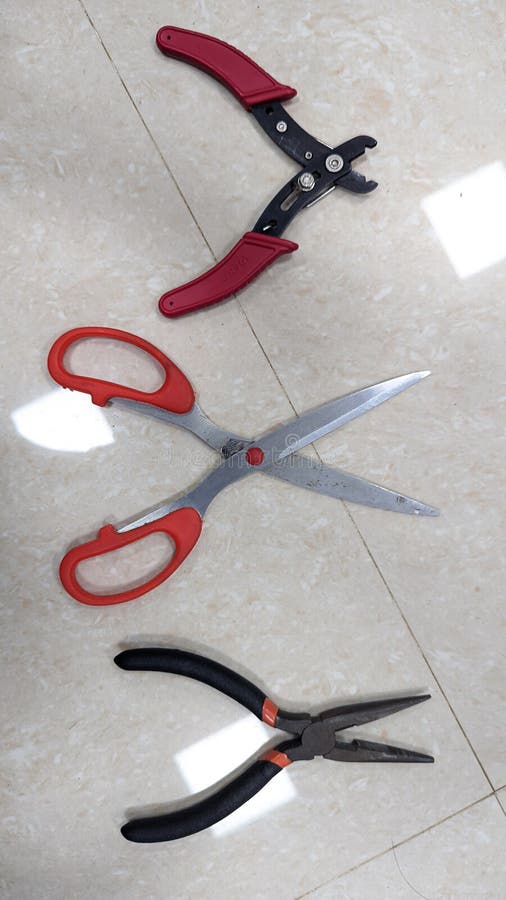 Various Cutting Tools Like Scissor, Cutting Plier and Wire Stripper ...