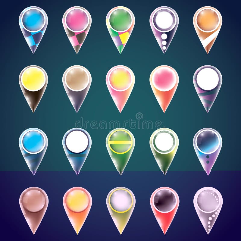 Various 3d Pointers Card Labels Stock Vector - Illustration of sign ...