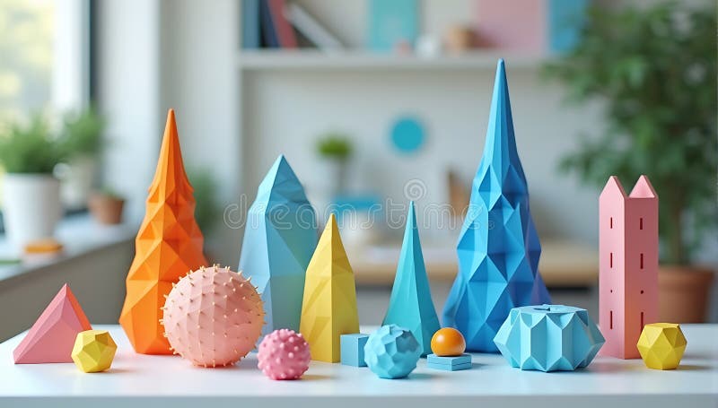 Various 3D Printed Models of Molecules, Geometric Shapes, and Landmarks ...