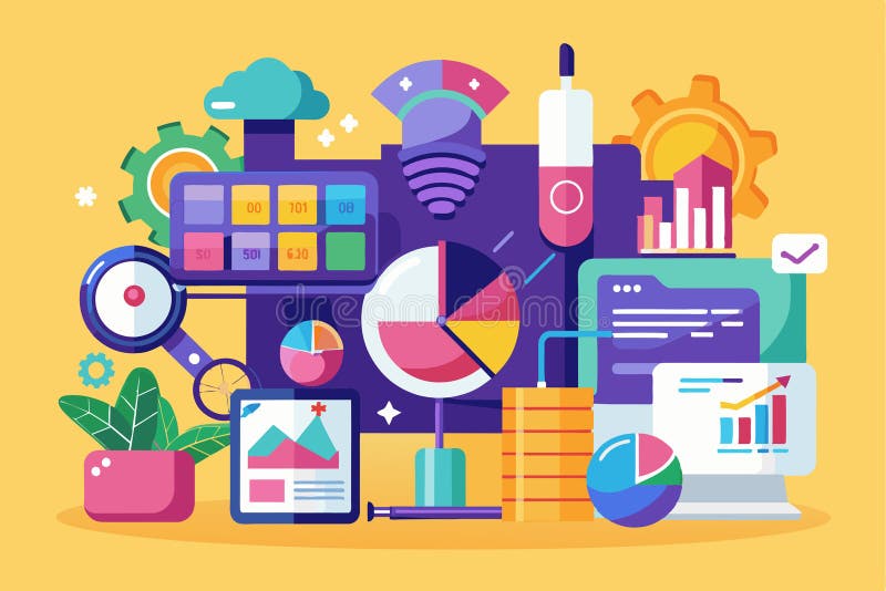 Various Data Visualization Tools are Displayed, Highlighting Resource Use Analysis with Charts ...
