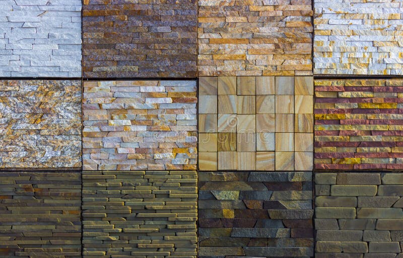 Various Decorative Tiles, and Natural Stone Samples Stock Photo - Image ...