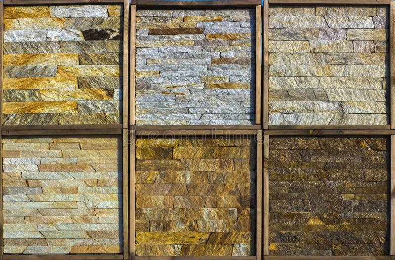 Various Decorative Tiles, and Natural Stone Samples Stock Image - Image ...