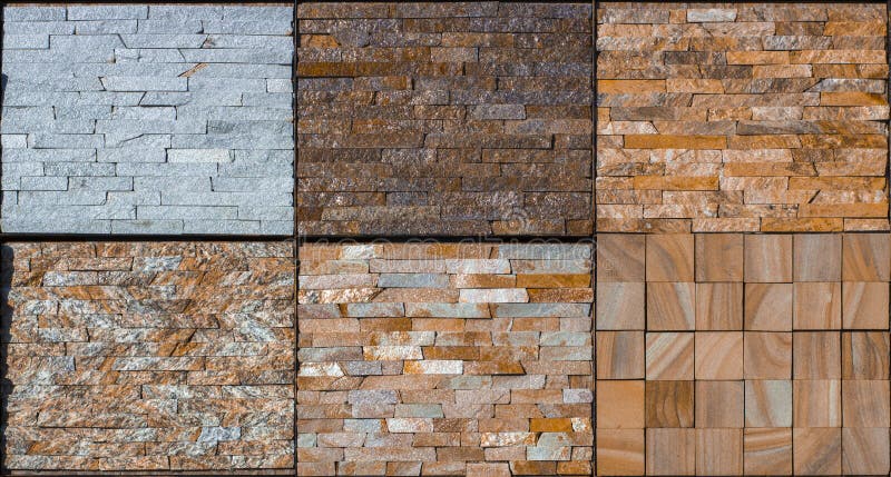 Various Decorative Tiles, and Natural Stone Samples Stock Image - Image ...