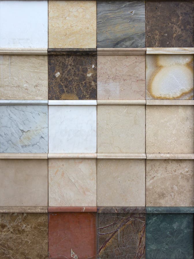 Various Decorative Tiles, and Natural Stone Samples Stock Photo - Image ...