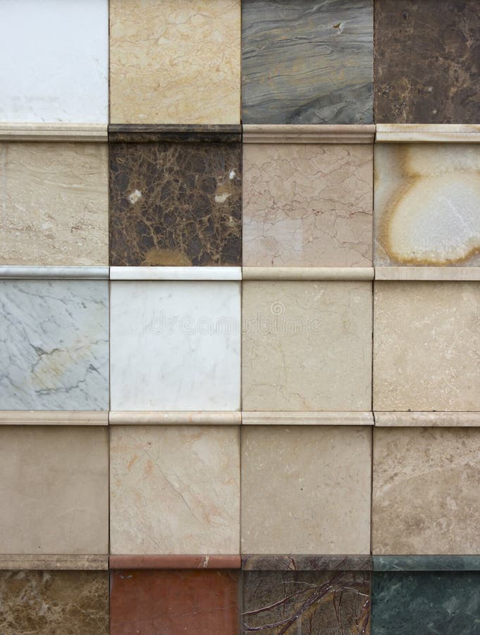 Various Decorative Tiles, and Natural Stone Samples Stock Photo - Image ...